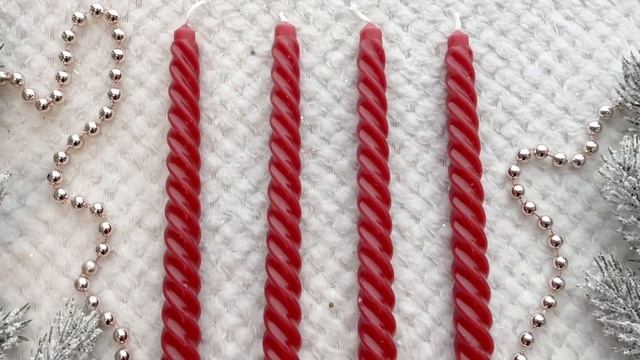 Набор витых свечей ТОРЗО, парафин, красный, 30 см, 4 шт., 6100263A443