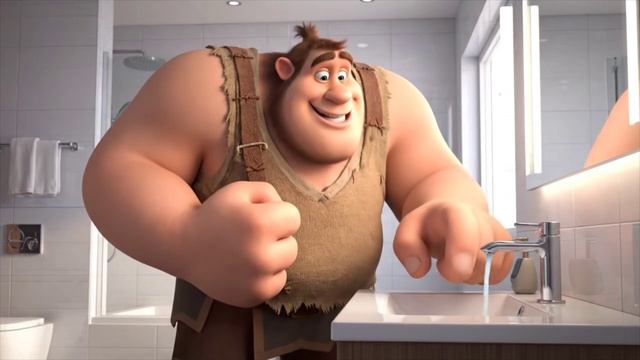 Гигант и автоматический кран