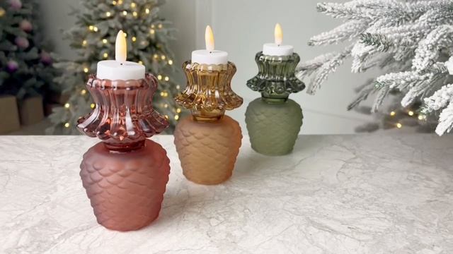 Набор двусторонних подсвечников ВЕРЦИНО, стекло, 13 см, 3 шт., 4400382A999-набор