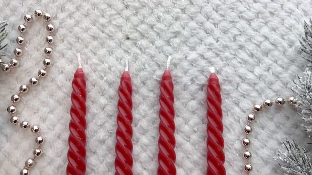 Набор витых свечей ТОРЗО, парафин, красный, 20 см, 4 шт., 6100262A443