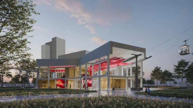 Строительство канатной дороги через Оку. Установка ограждений на площадке станции №2 || Январь 2026