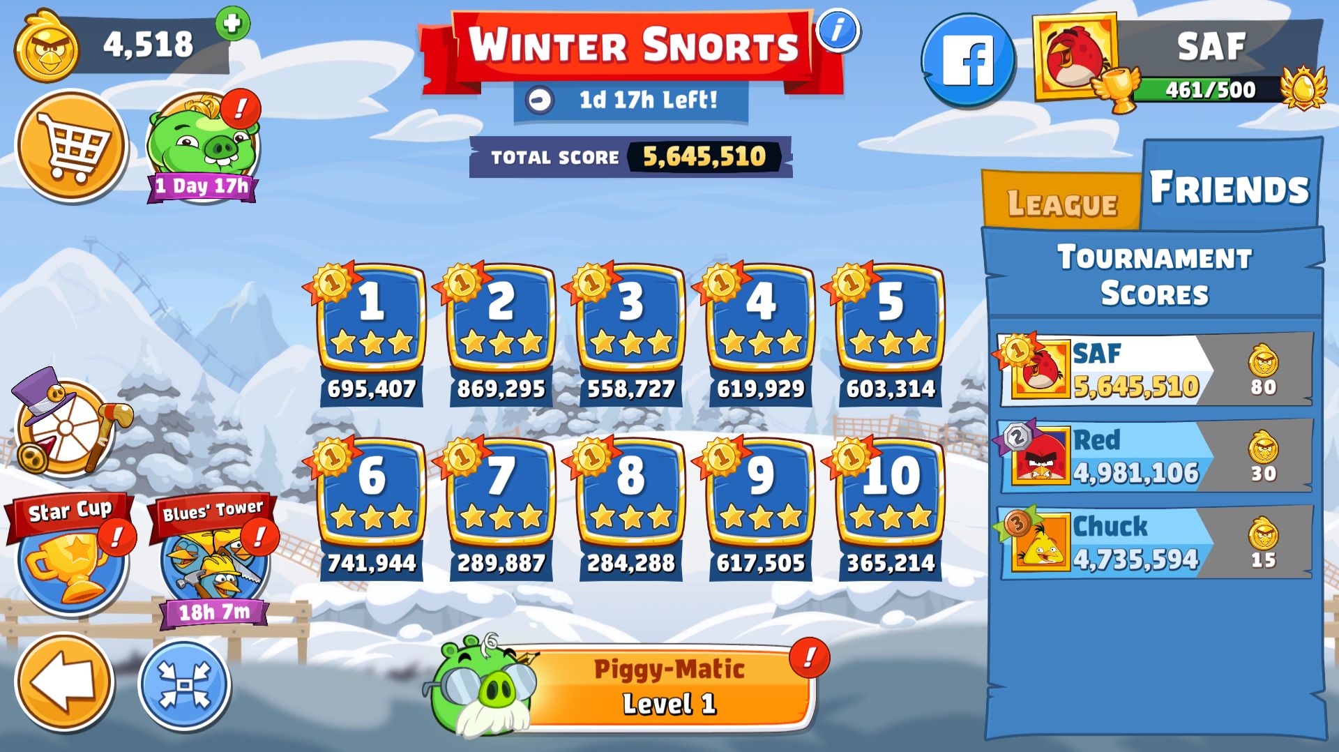 Angry Birds Friends. Winter Snorts (02.02.2026). Все уровни 3 звезды. Прохождение от SAFa.
