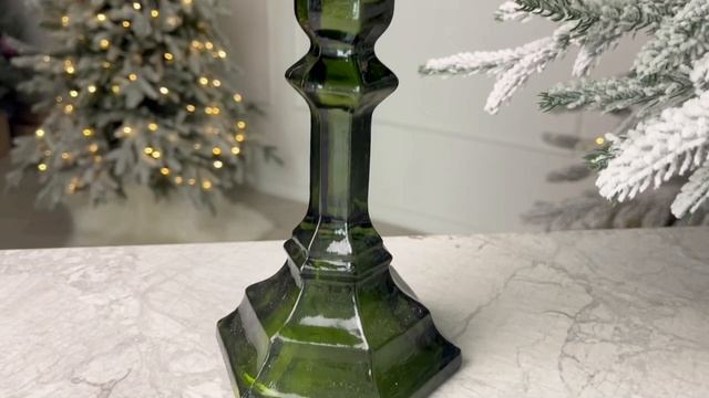 Подсвечник-бокал ТЕРУЭЛ, стекло, зелёный, 30 см, 4400213A700