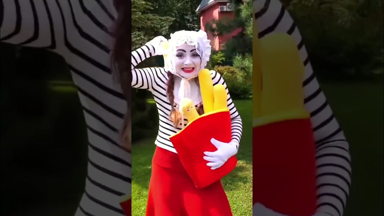 Играем с Мимом Сэмом: кто выиграет картошку фри?   #длядетей #весело #funny