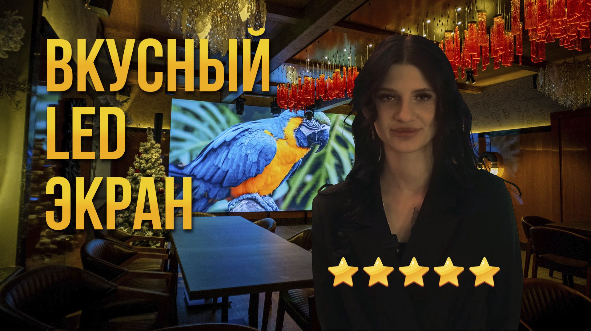 Обзор и отзыв на LED-экран в ресторане «Мясная карта» | HD LED TECH
