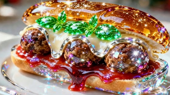 залипательное видео от ИИ. бутерброд