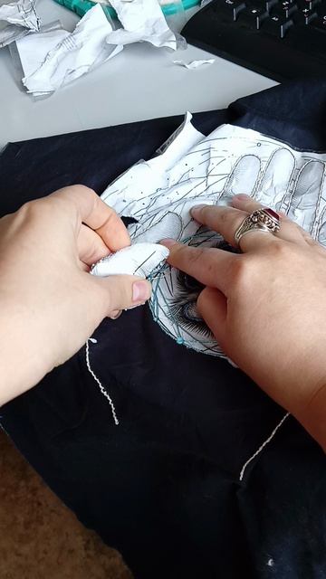 Как я переношу эскиз и вышиваю на ткани, распаковка вышивки