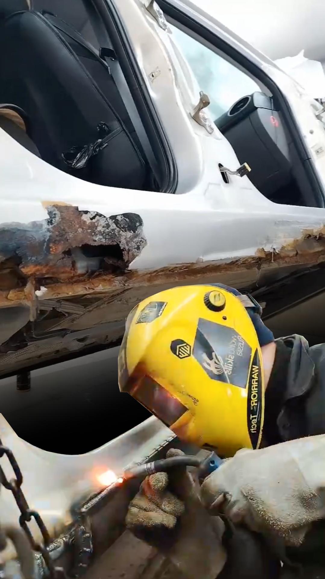 Установка порога от кузовщика 🔥