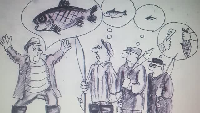 улов в реке Кума в августе 1980 г. город Зеленокумск