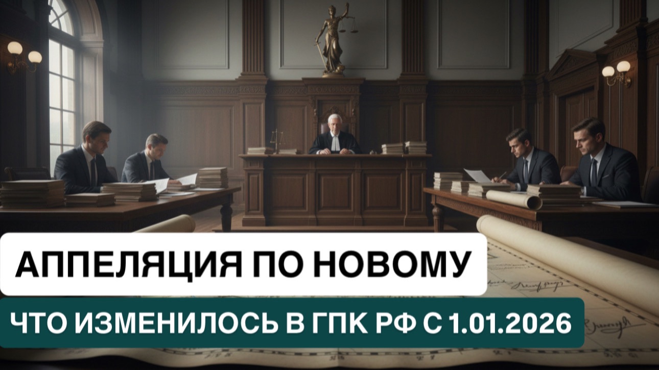 ❗️АППЕЛЯЦИЯ ПО НОВОМУ: ЧТО ИЗМЕНИЛОСЬ В ГПК РФ С 1.01.2026