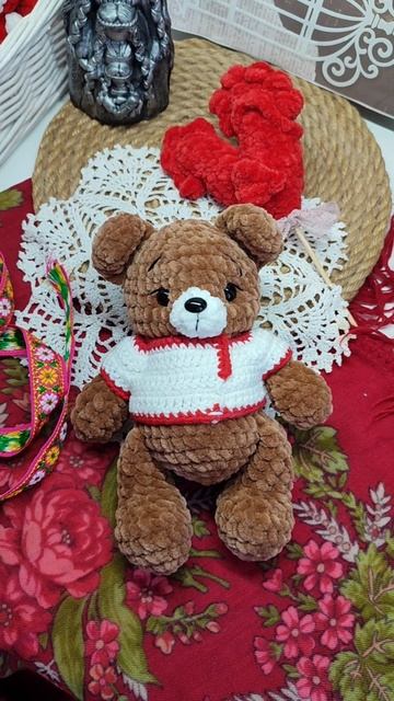 Медведь Степан в косоворотке (задание 1 в марафоне "Русский стиль")