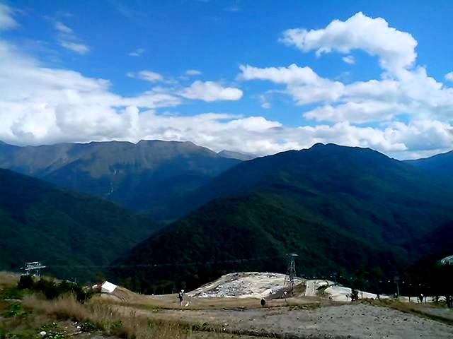 Роза хутор, остановка. сентябрь 2014 г