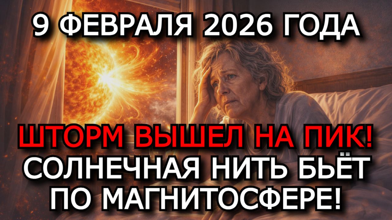 МАГНИТНЫЕ БУРИ 9 ФЕВРАЛЯ 2026 — СИЛЬНЫЙ ГЕОМАГНИТНЫЙ ШТОРМ ДО K8–9, РЕЗКОЕ УХУДШЕНИЕ ОБСТАНОВКИ