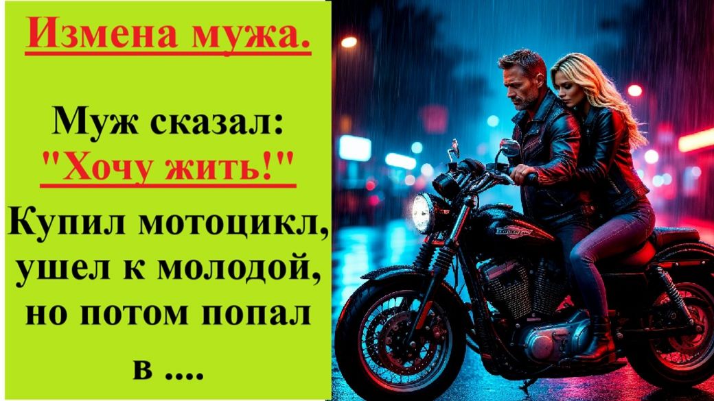 Истории из жизни. Муж изменил, завел любовницу, мотоцикл. Слушать аудиорассказы