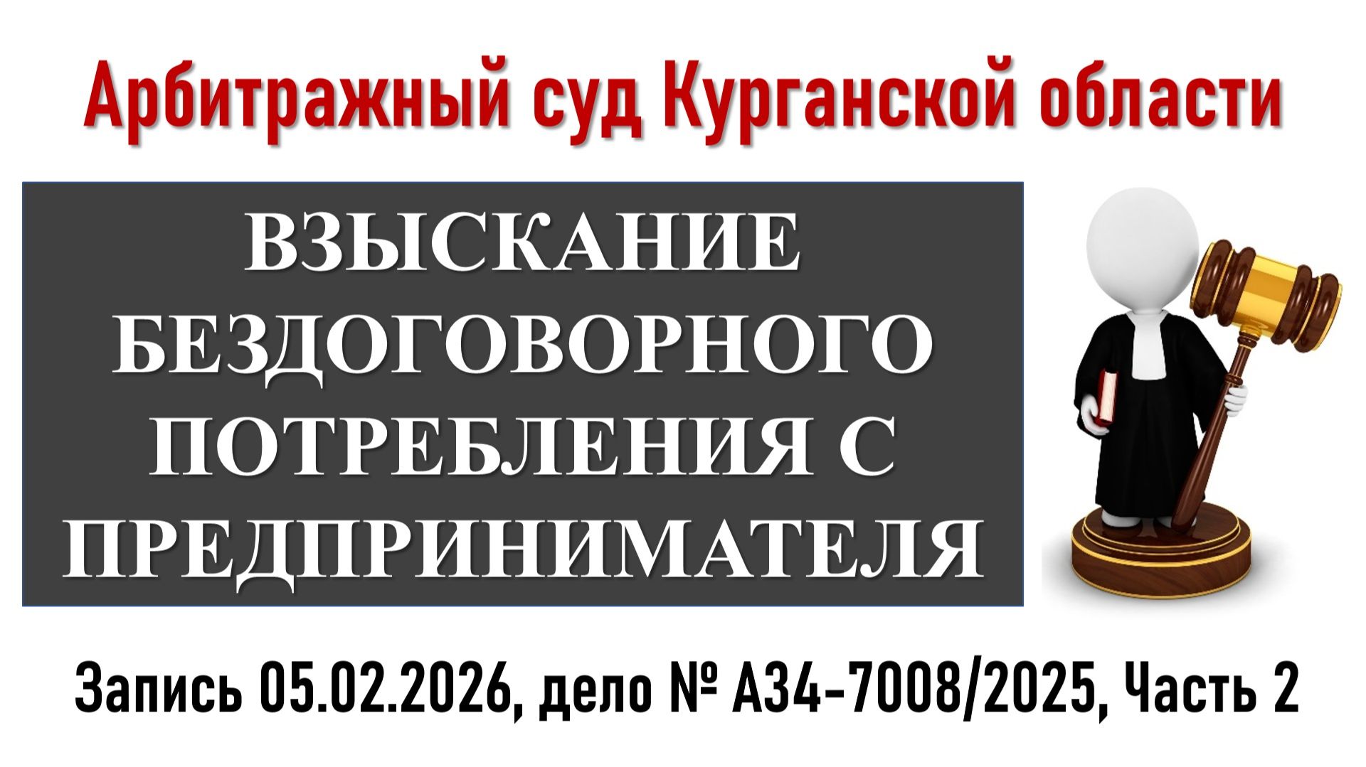 Заседание в Арбитражном суде Курганской области. Часть 2