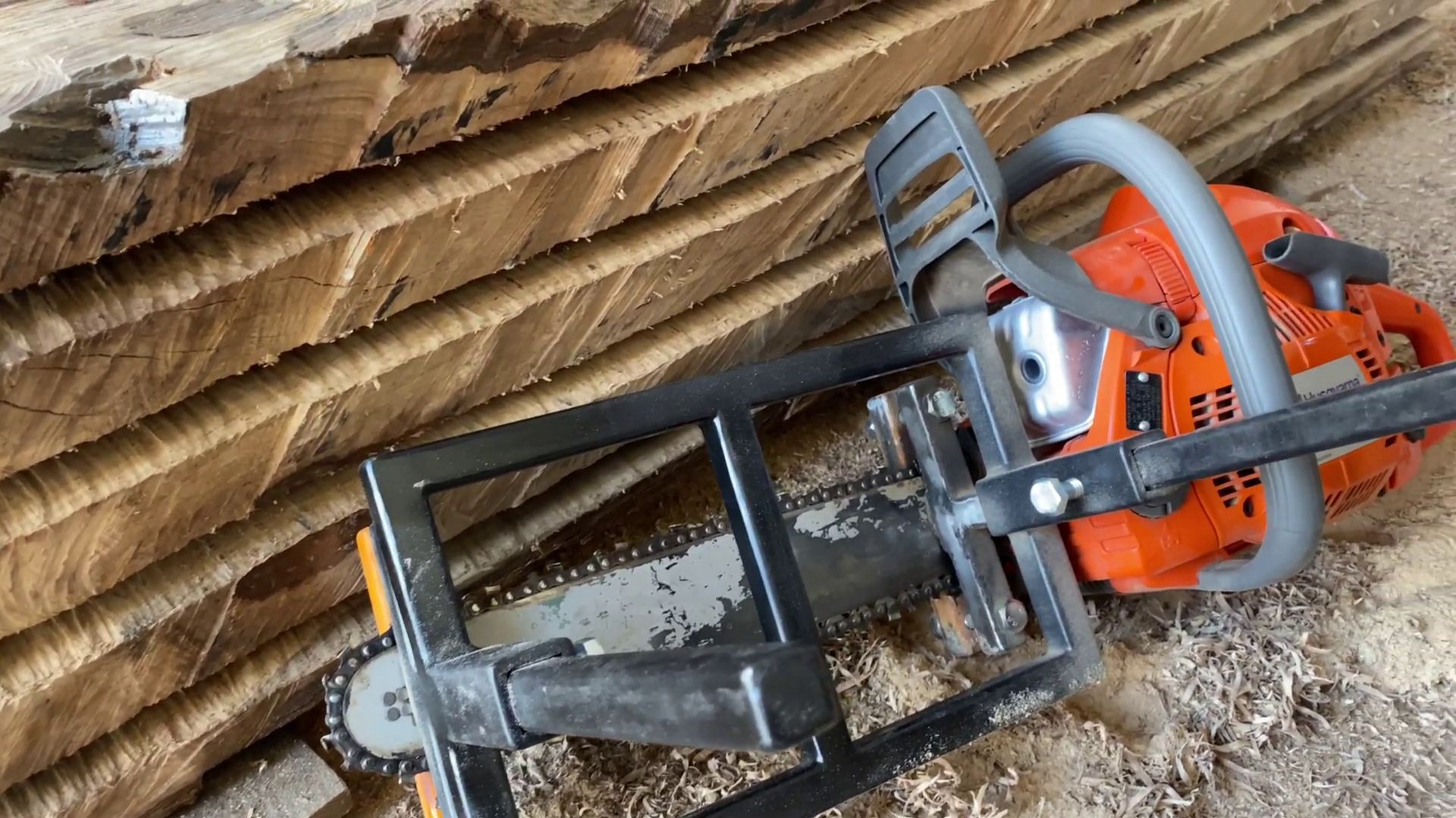 Самодельная пилорама из бензопилы