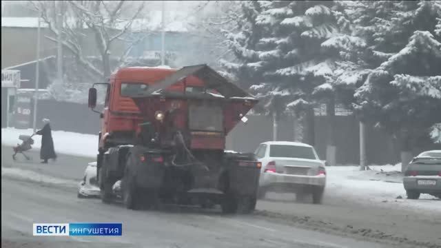 На усиленный режим работы переведены дорожные службы Ингушетии