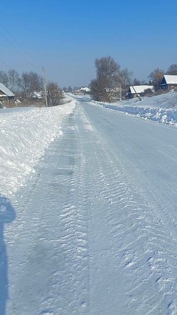 По селу пешком в мороз!