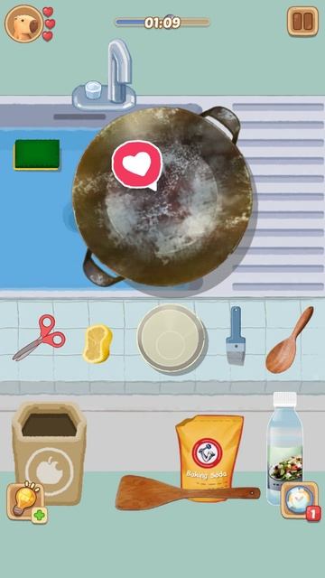 Прохождение Cookingdom Задание после 3 Главы Почистите сковороду