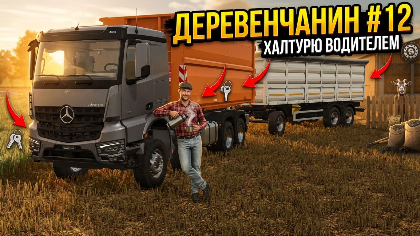Farming Simulator 25 Деревенчанин #12 Халтурю водителем