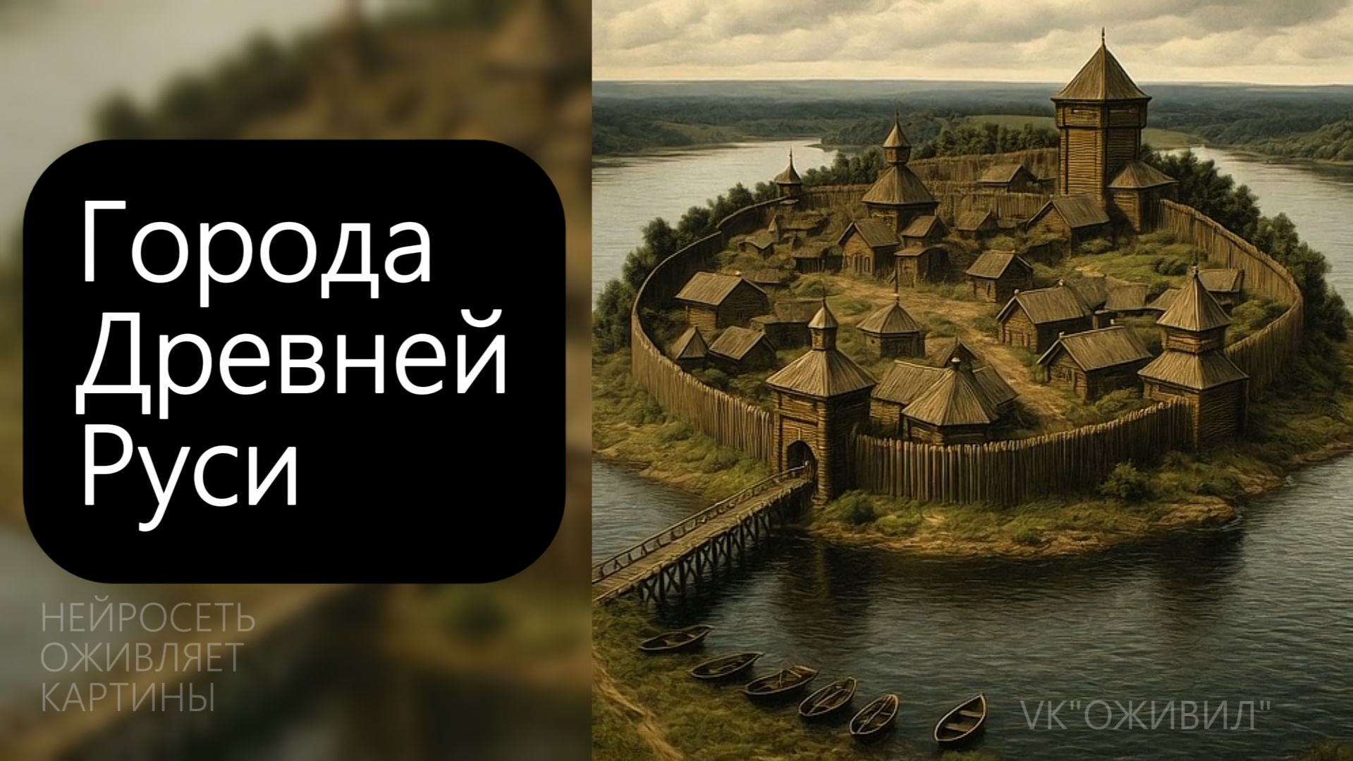 Города древней Руси. Картины оживают как в кино | Оживление русской живописи AI