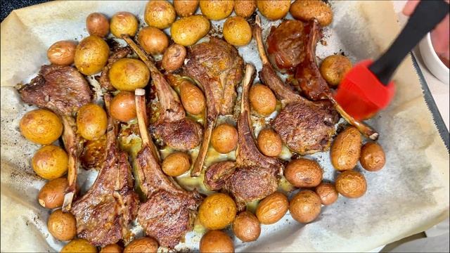 Готовим с Настей _ Каре ягнёнка в духовке.   Слабосолёный лосось на завтрак🤤 (ProAuctionLine)