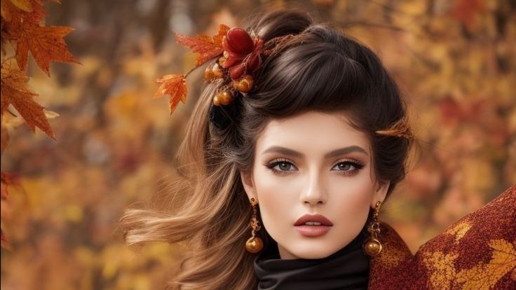 Женщина осень