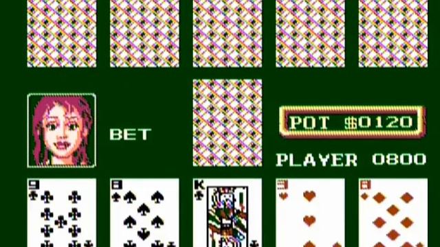 Peek-A-Boo Poker - NES Gameplay