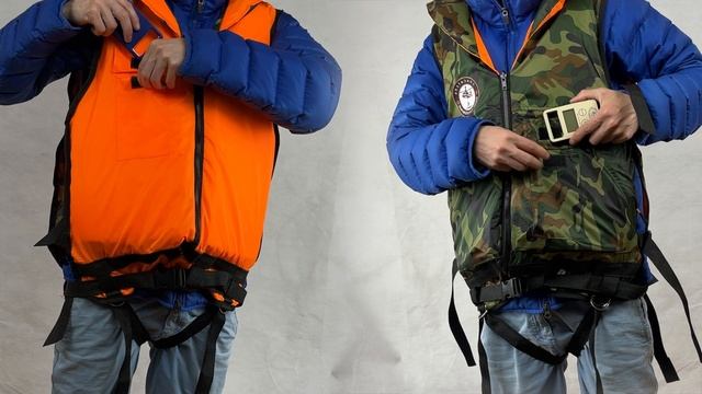 2-х сторонний спасательный жилет Спасатель 100-140кг (размер 56-64/2XL-4XL, универсальный)