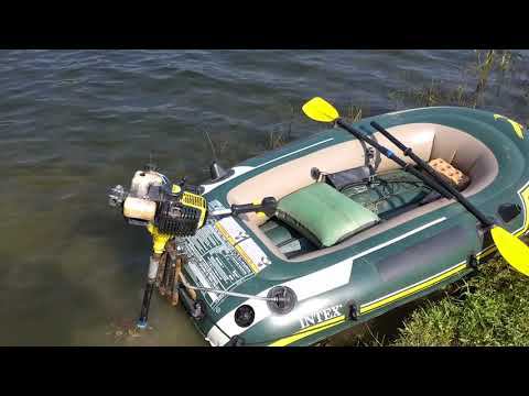 Небольшое испытание лодки Seahawk 2 с подвесным мотором