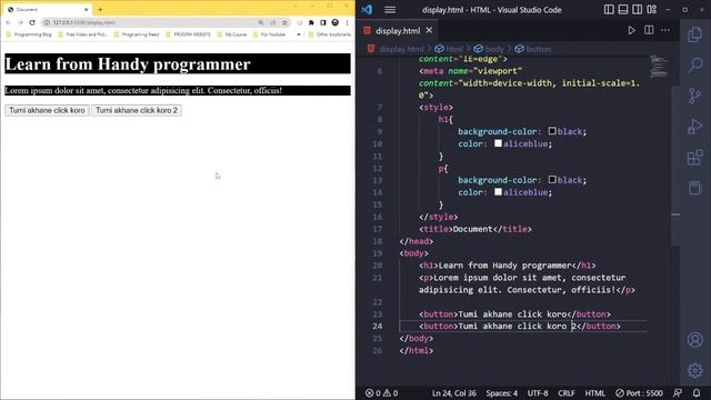 CSS3 Display Property | inline | block | inline block | none | CSS3 Tutorial for beginner ...