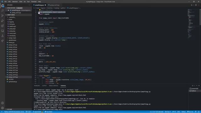 Pygame: creating a Doodle jump game - смотреть видео онлайн от «Python система управления базами ...