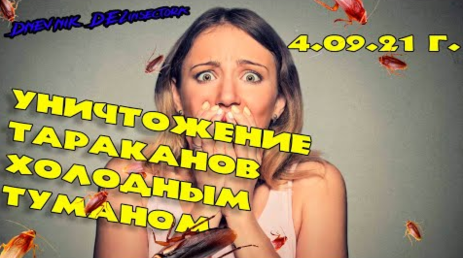 Уничтожение ТАРАКАНОВ холодным туманом.