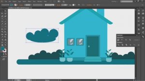 illustration speed art blue house