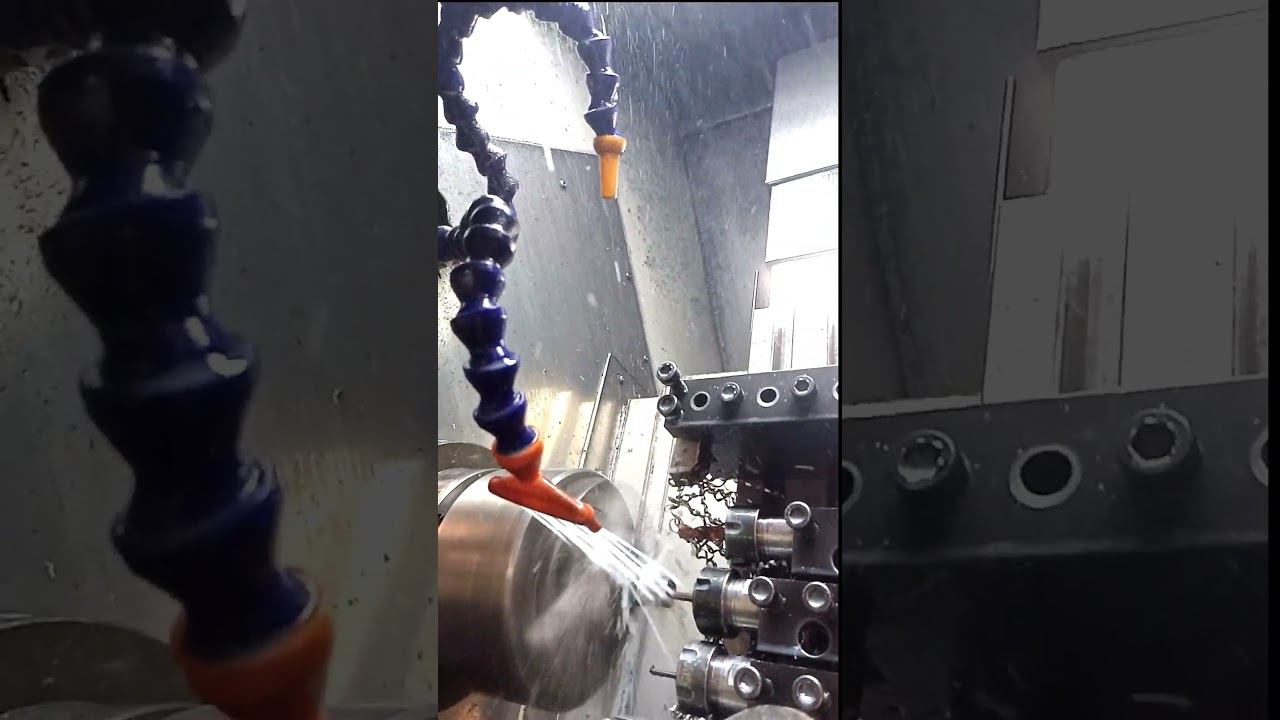 Изготовление втулки с цинковым покрытием на станке ЧПУ #factory #lathe #machining #cncmachining #cnc