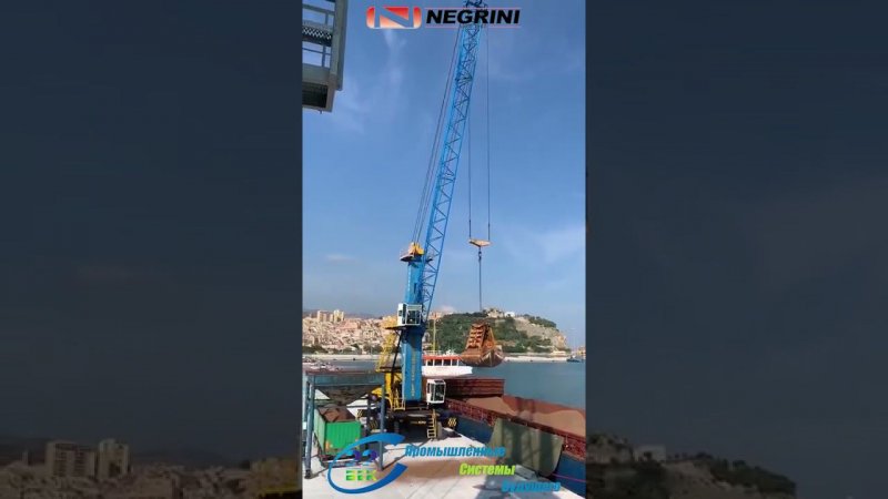 Двух челюстной грейфер на перевалке сыпучего Negrini
