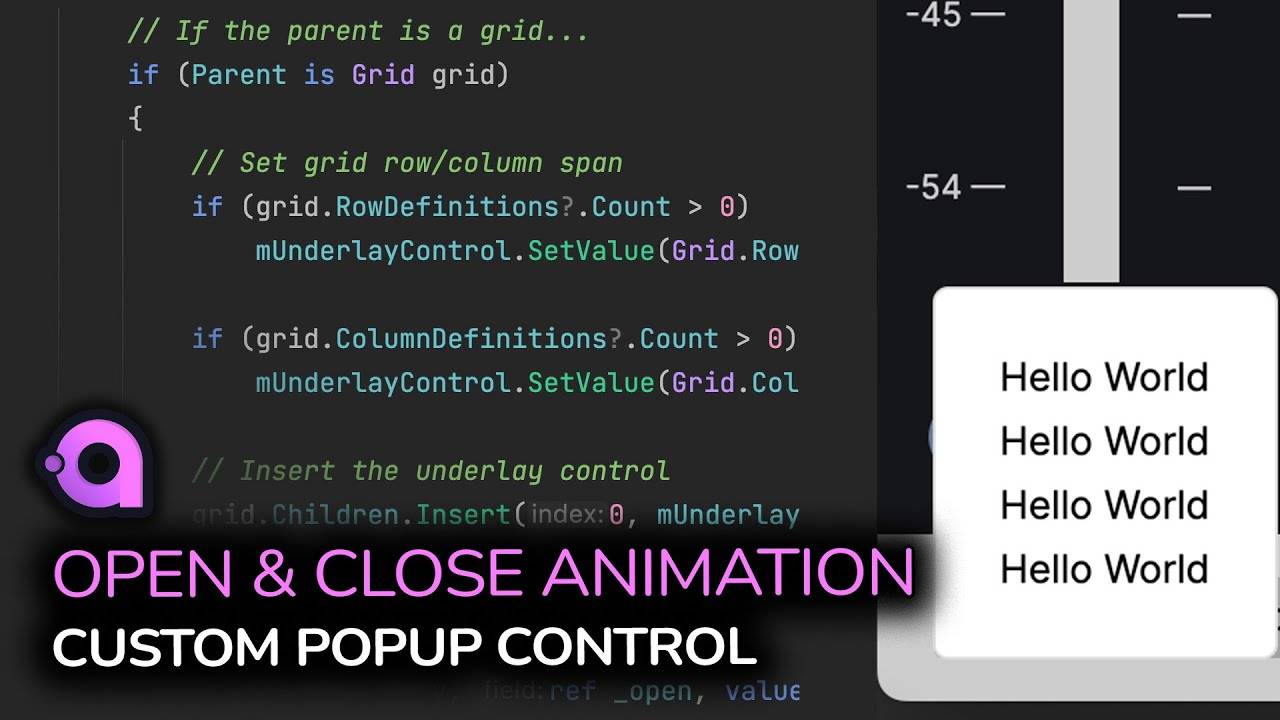 013. Avalonia UI - Open & Close Animation[1080p60]