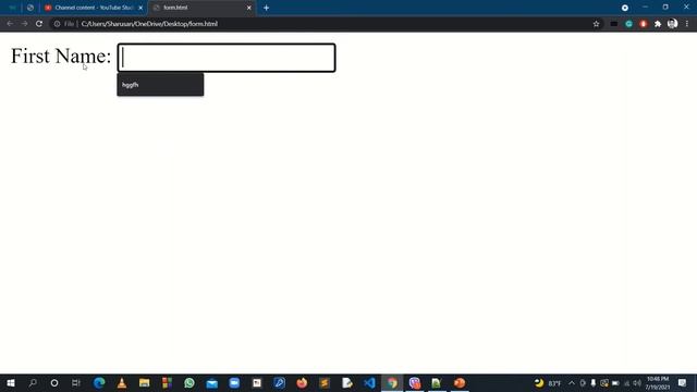 How to create a simple form in html using form label & input Tags l ...