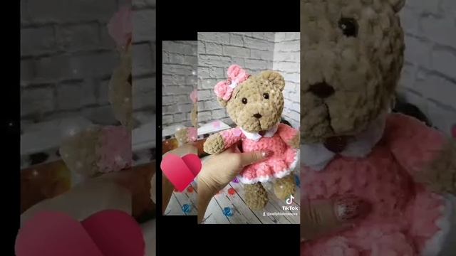 Мишка амигуруми ручной работы.