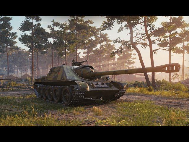 CУ-122-44,  самый первый бой.Самоходка получена по реферальной программе.