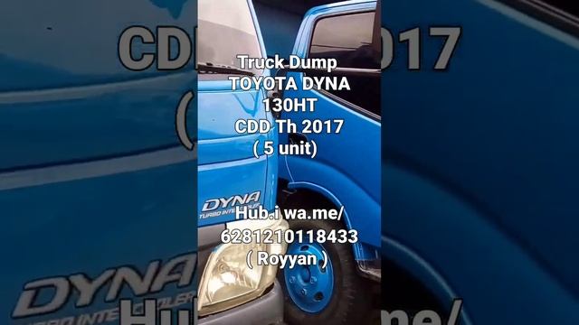 Truck Dump 7 - 8 kubik Toyota Dyna 130HT th. 2017 ( 5 unit)