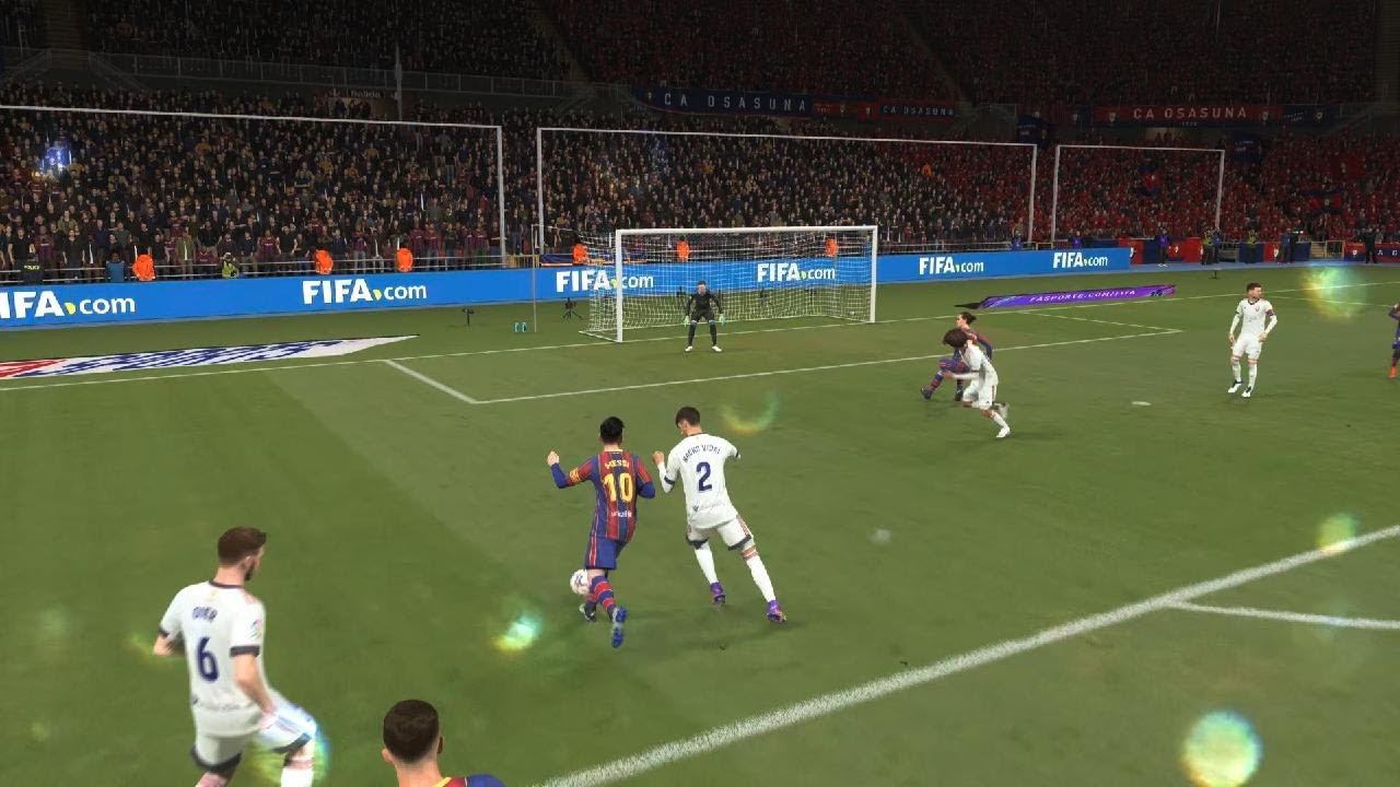 FIFA 21 PS5 проход Месси в штрафной