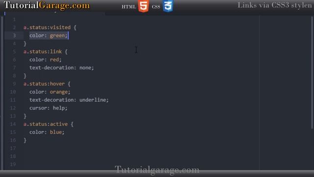 Links stylen via Pseudoklassen :link :visited :hover :active - HTML5 | CSS3 Grundlagen Tutorial ...