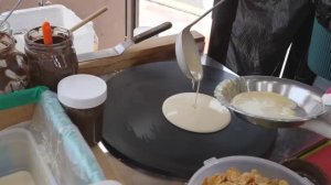 300 блинов продано в день!! Вкусные корейские уличные блины знаменитого дедушки  уличная еда