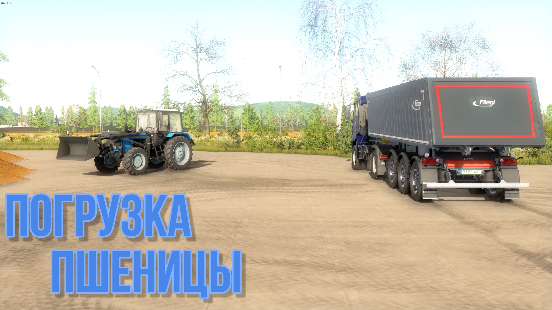 Погрузка пшеницы на мтз 82.1