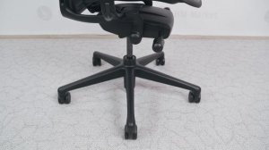 412 - Herman Miller Aeron Black Onyx Gaming + кож. подл.