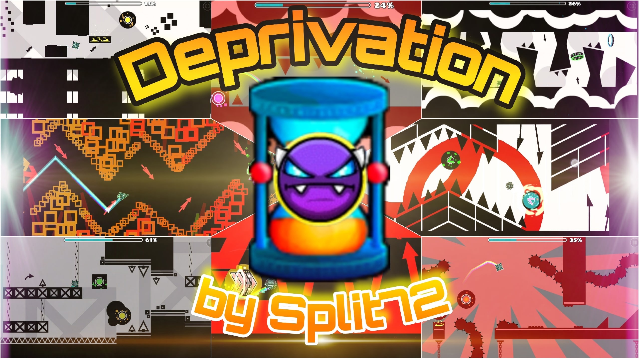 XXL УРОВЕНЬ #2: Deprivation by Split72 (Easy Demon) | Geometry Dash