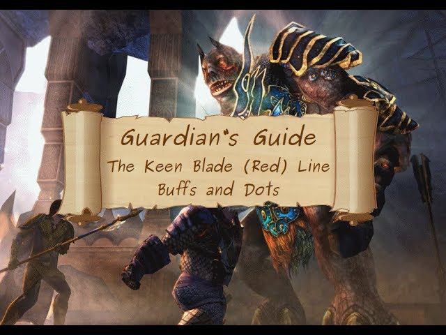 Бафы и доты стража в красной ветке (Острый клинок)