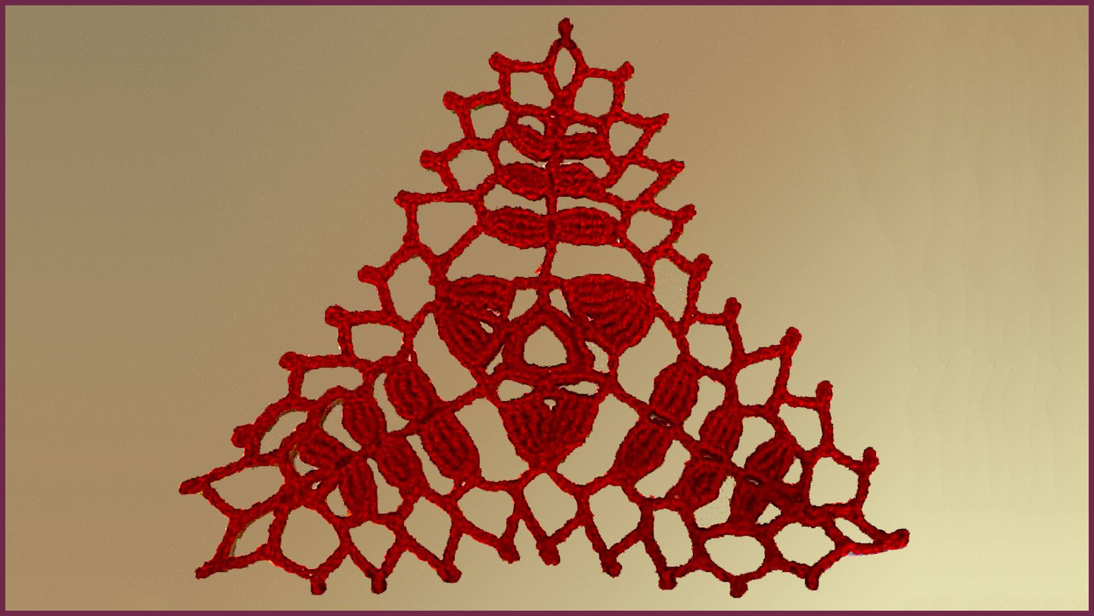 Треугольный мотив крючком. Мотив для шали.