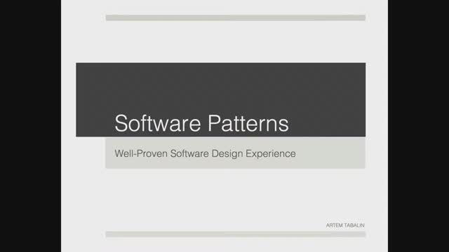 Артем Табалин - Паттерны ПО (часть 2)
